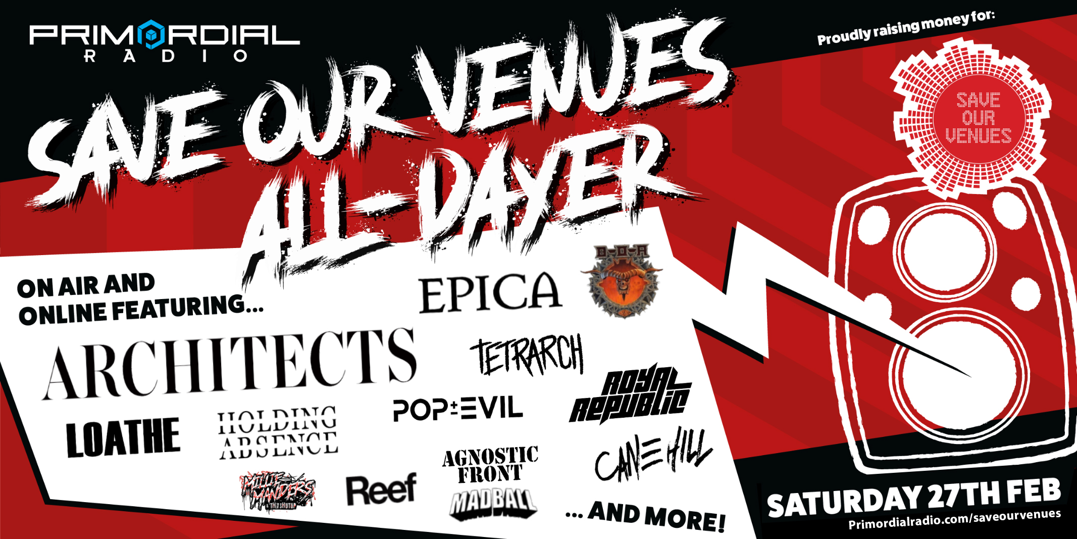 Save Our Venues All-Dayer | Primordial Radio - Rock. Metal. Community.